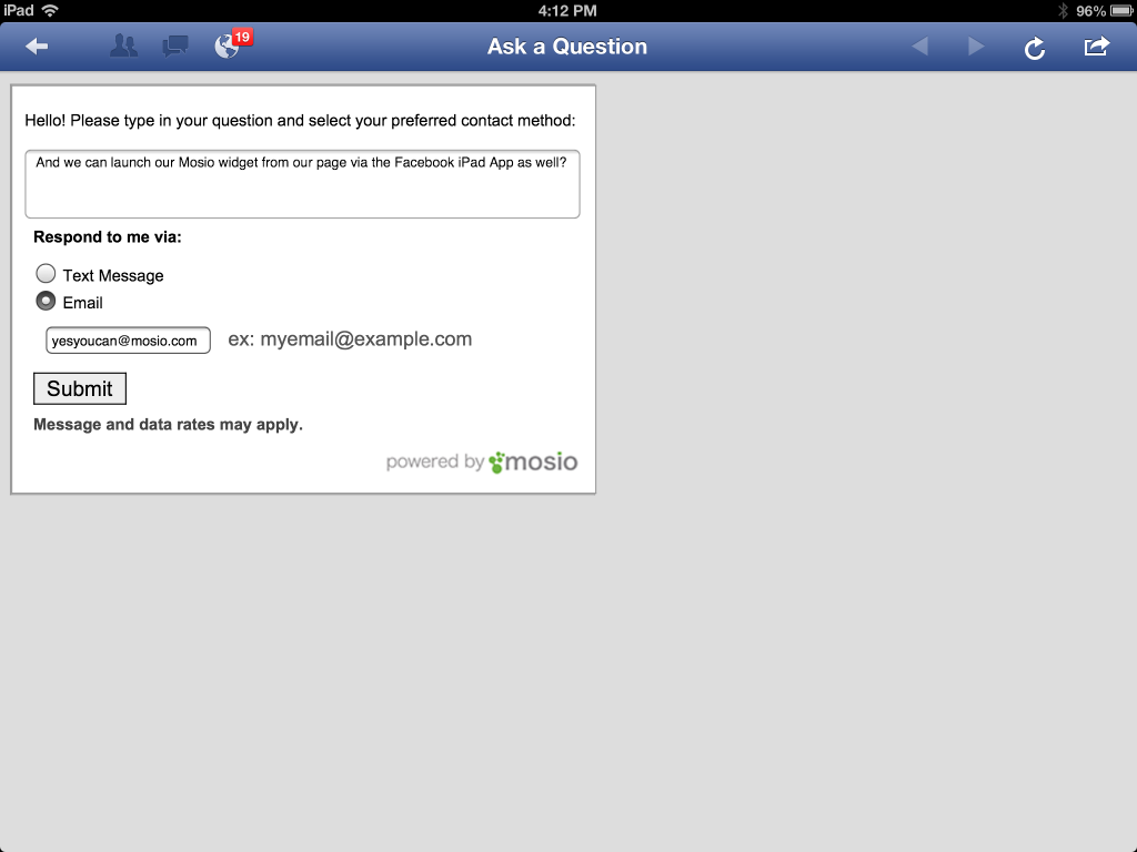 Virtual Reference From Your Facebook Page Via The Facebook Mobile And